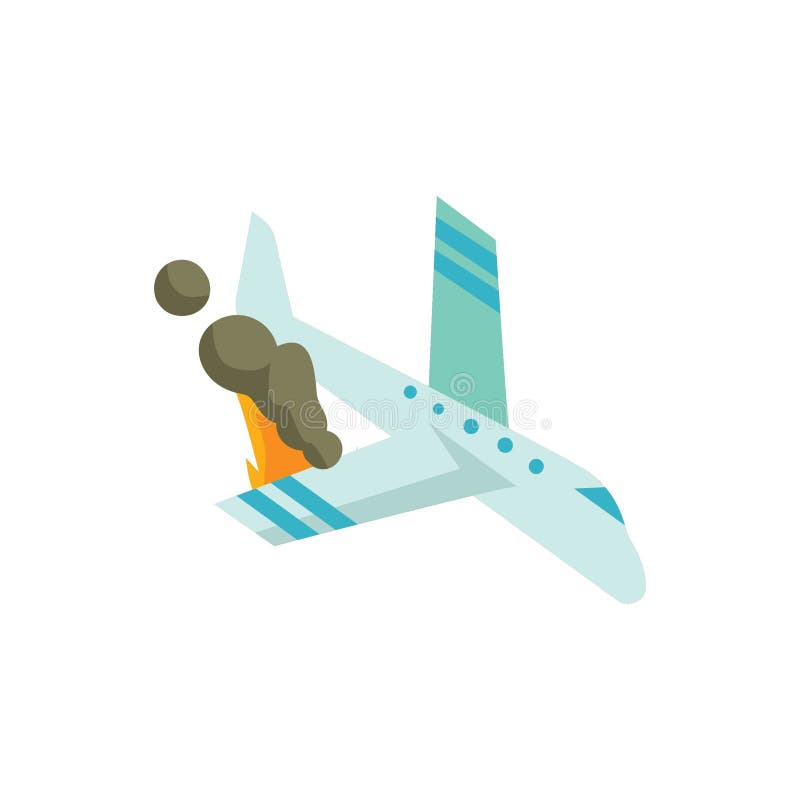 Plane Crashing. Vector Illustration Decorative Design Stock Vector ...