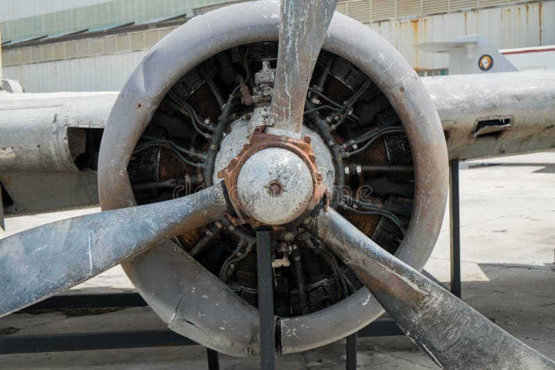 Plane engine stock image. Image of retro, hawaii, rusty - 61893077