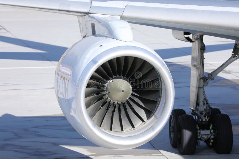 Plane Engine, Close-up View Editorial Stock Photo - Image of engine ...