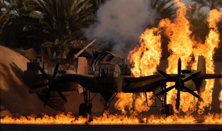 Plane on fire stock image. Image of aeroplane, flame, flames - 129255