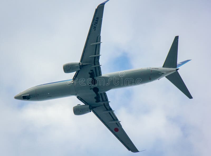 Plane Fly High Under Blue Sky Editorial Photography - Image of high ...