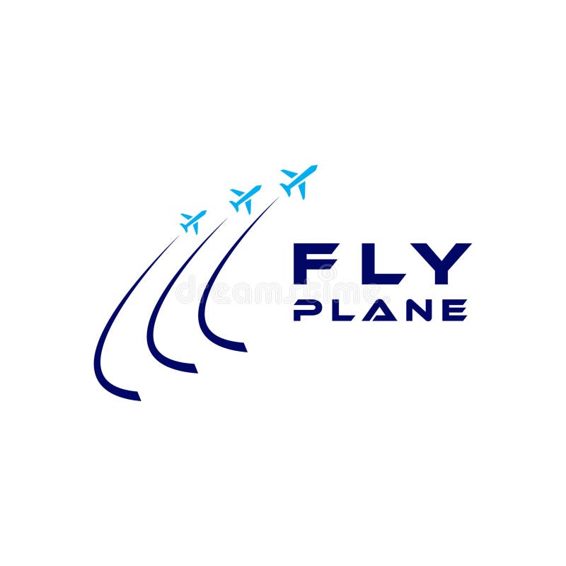 3 Plane Fly Logo Design Template. Stock Vector - Illustration of travel ...