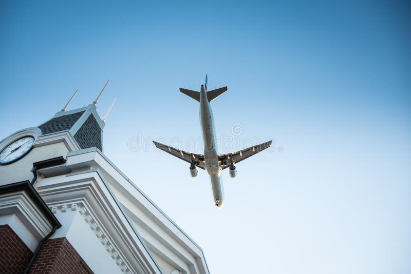 Plane Flyby stock photo. Image of flyby, passenger, airbus - 78136856