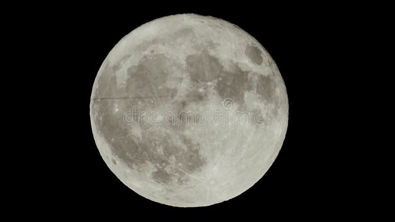 Plane Flying in Front of the Moon Stock Video - Video of telescope ...