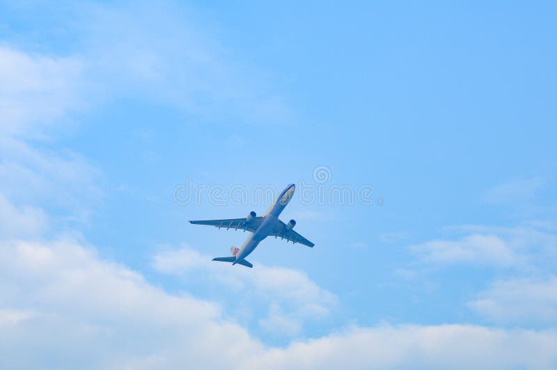 The Plane is Flying at High Speed To the Destination Stock Image ...