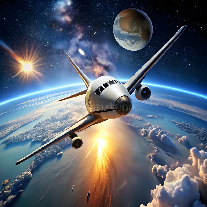 Beyond the Blue: a Flight into Infinity Departure from Earth Stock ...