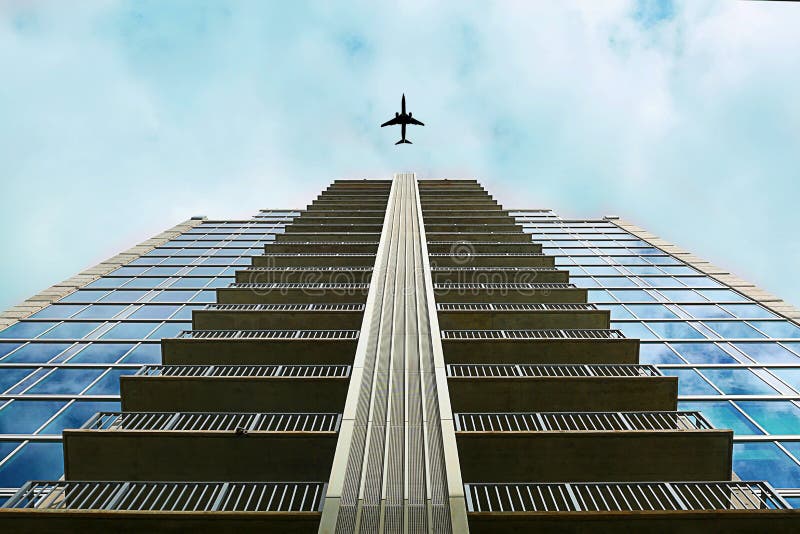 Plane Flying Over Building Stock Photos - Download 1,105 Royalty Free ...