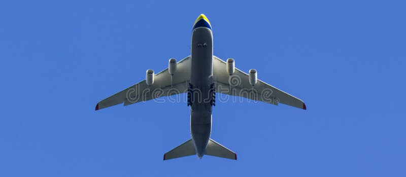 A Plane is Flying in the Sky Stock Photo - Image of cockpit, lookup ...
