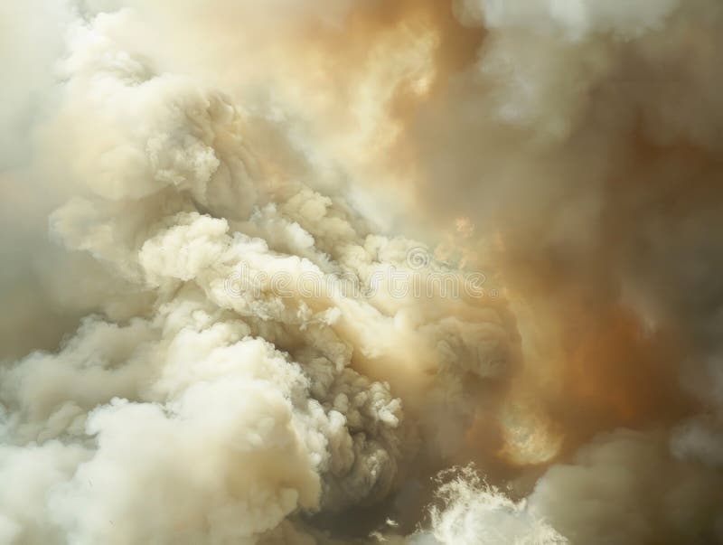 Plane Flying through Smoke Cloud Stock Image - Image of flight, rescue ...