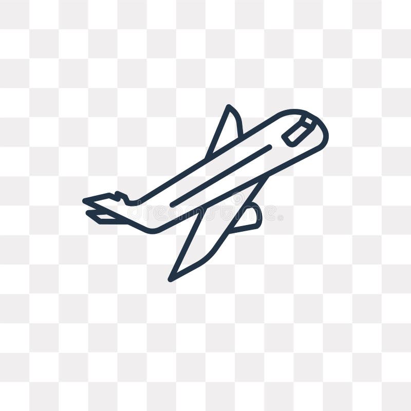 Plane Flying Vector Icon Isolated on Transparent Background, Plane ...