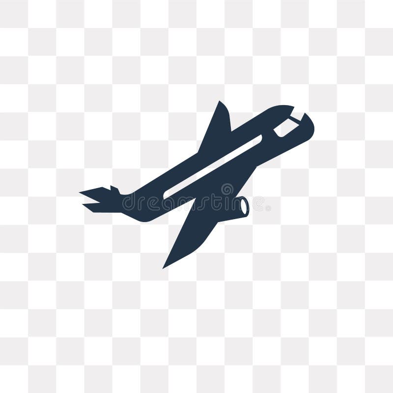 Plane Flying Vector Icon Isolated on Transparent Background, Plane ...