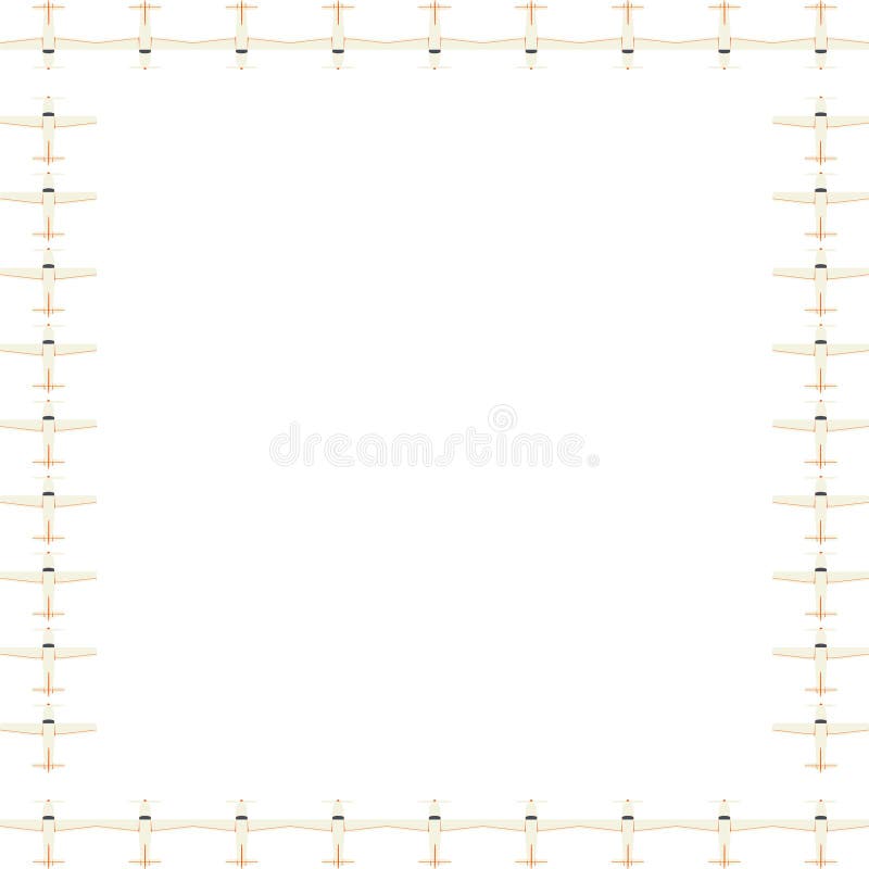 Plane Frame. Aeroplane Vector Simple Template Empty Space for Your Text ...