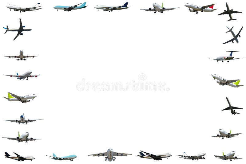 Plane Frame Isloated on White Background Stock Illustration ...