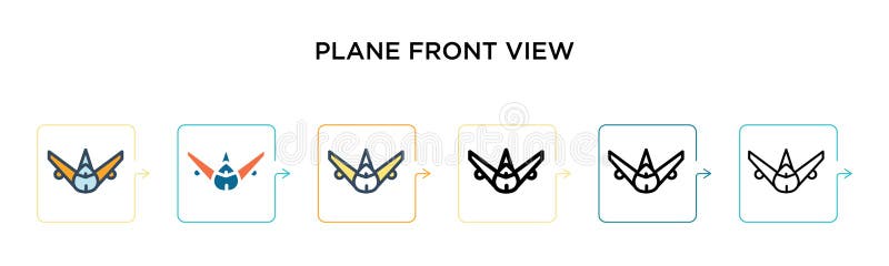 Plane from the front stock vector. Illustration of formation - 23764617