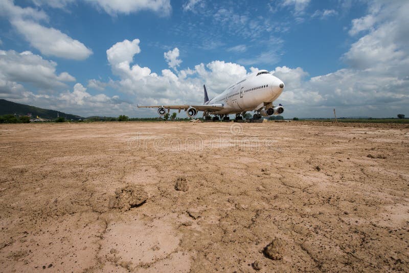 Plane on the ground stock image. Image of cloud, airport - 151876891