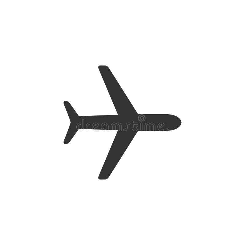 Plane Icon. Airplane Black Outline Isolated Vector Illustration Stock ...