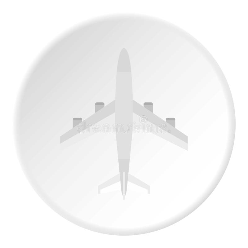 Plane icon circle stock vector. Illustration of sign - 108599436