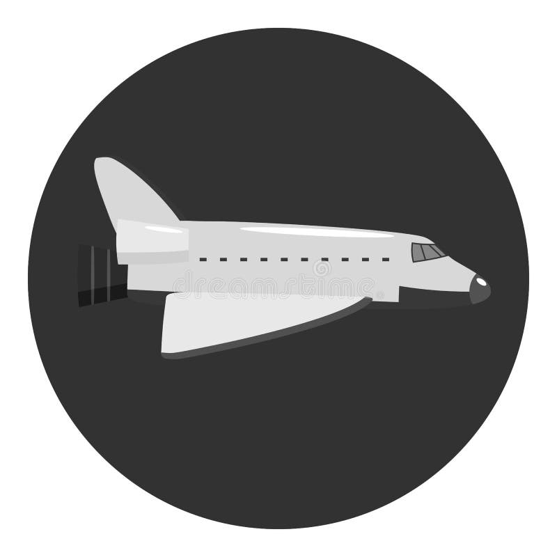 Plane Icon, Gray Monochrome Style Stock Vector - Illustration of icon ...