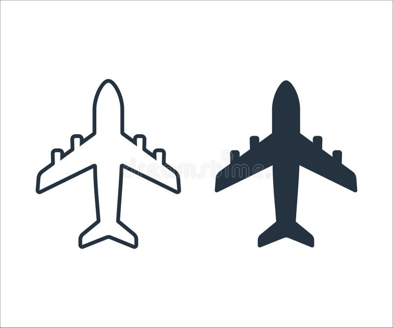 Plane Icon Set. Airplane Icon Vector. Flight Transport Symbol Stock ...