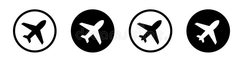 Plane Icon Set. Airplane Icon Vector. Flight Transport Symbol, Vector ...