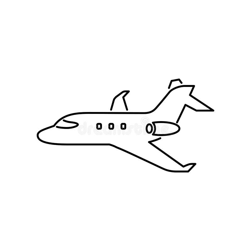 Plane Icon Simple Flat Vector Illustration Stock Vector - Illustration ...