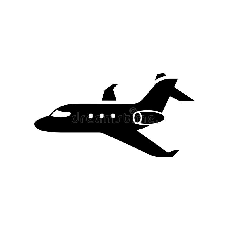 Plane Icon Simple Flat Vector Illustration Stock Vector - Illustration ...