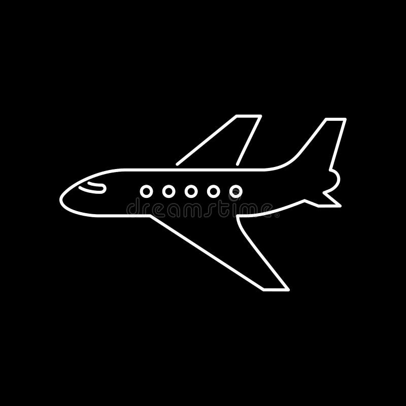 Plane Icon Simple Flat Vector Illustration Stock Vector - Illustration ...