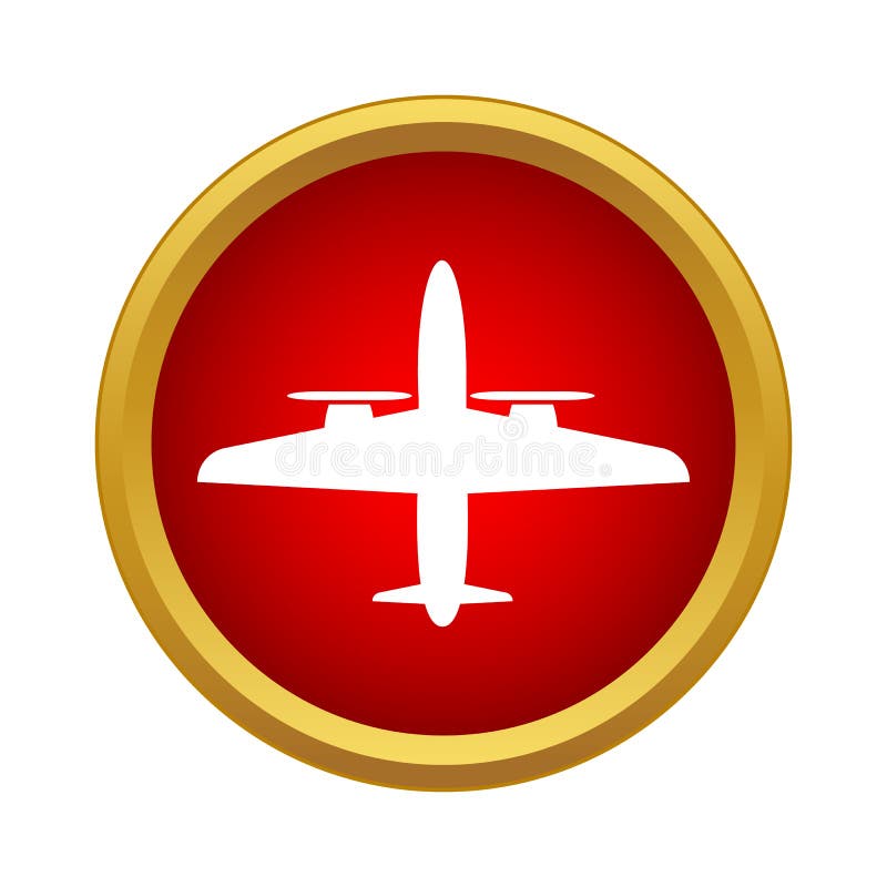 Plane icon, simple style stock vector. Illustration of airliner - 81680035