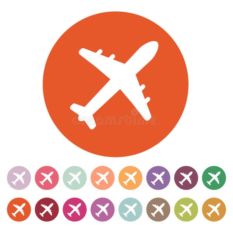 The Plane Icon. Travel Symbol Stock Vector - Illustration of simple ...