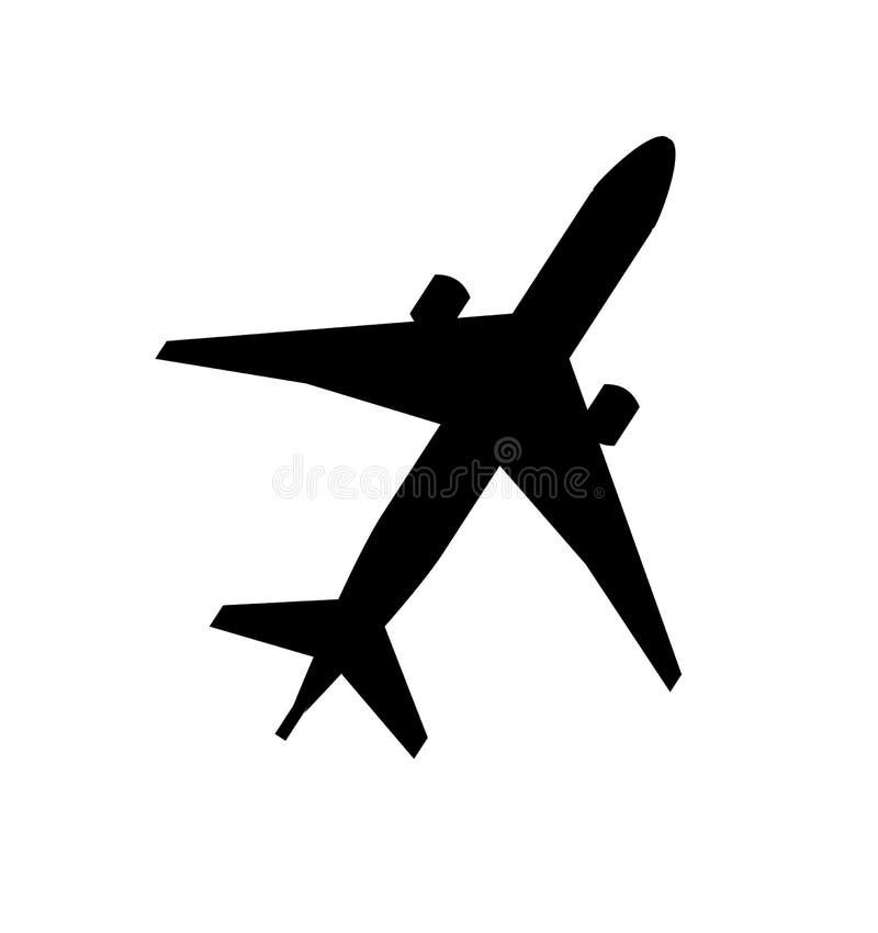 Plane Icon Vector Flat Illustration, Pictogram Isolated on White Stock ...