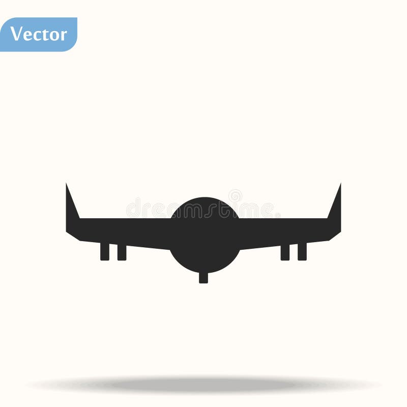 Plane Icon Vector, Solid Illustration, Pictogram Isolated on White ...