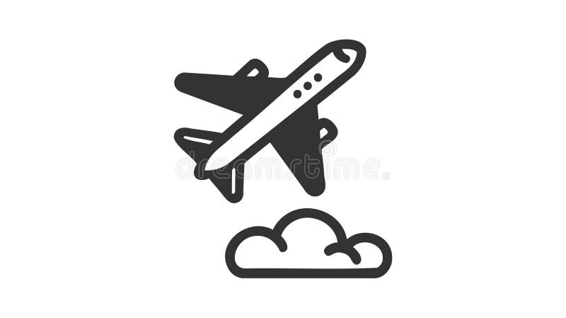 Plane Icon Vector, Solid Illustration, Pictogram Isolated on White ...