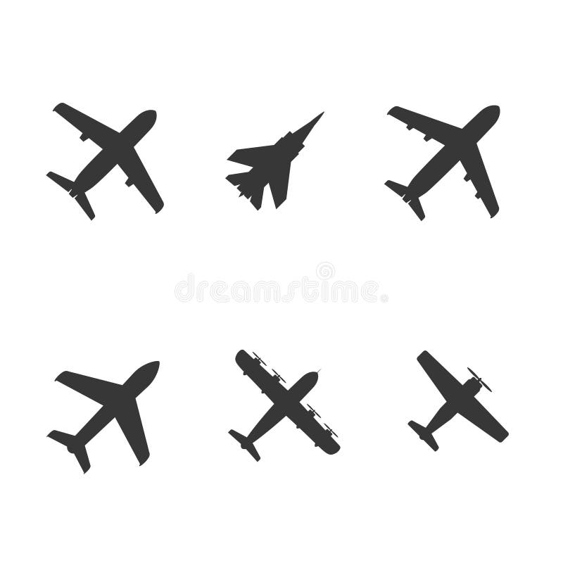 Plane icons stock vector. Illustration of airplane, airport - 42922463