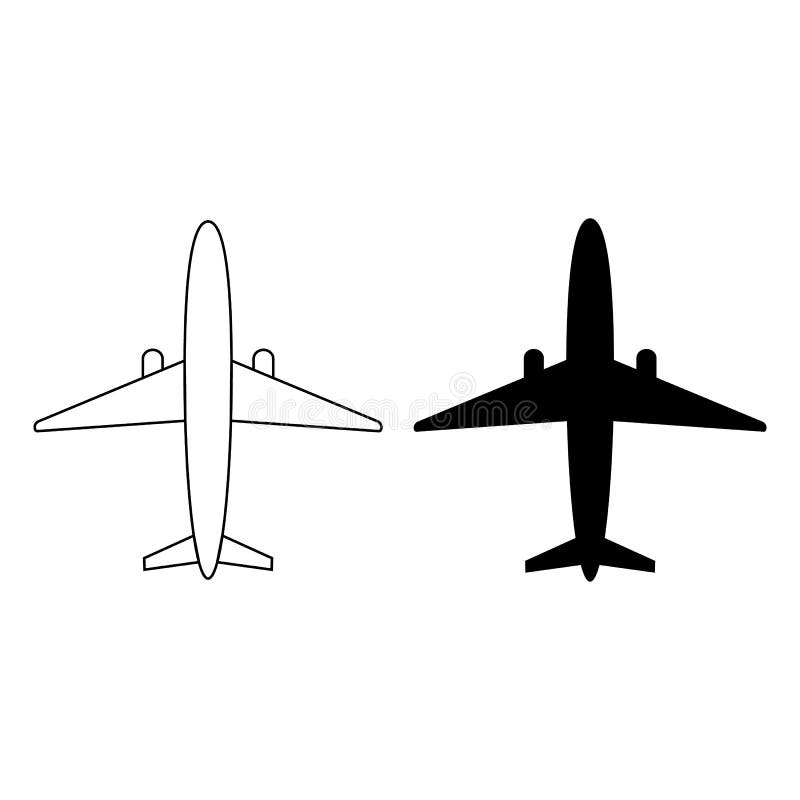 Plane Icons. Set Elements for Design Stock Vector - Illustration of ...