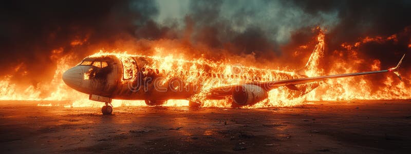 Plane Ignition: the Dramatic Scene of an Aircraft Catching Fire on the ...