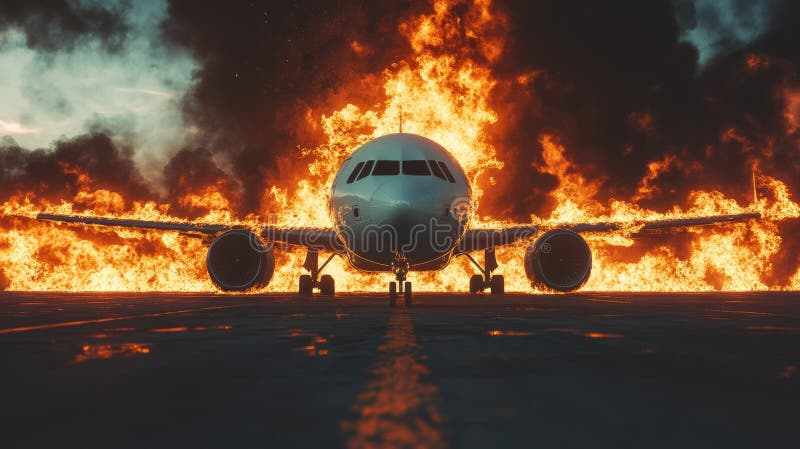 Plane Ignition: the Dramatic Scene of an Aircraft Catching Fire on the ...