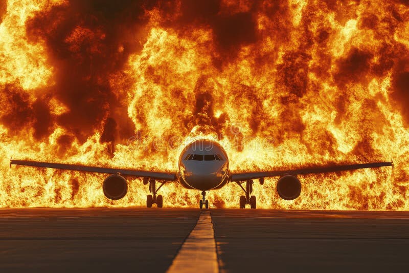 Plane Ignition: the Dramatic Scene of an Aircraft Catching Fire on the ...