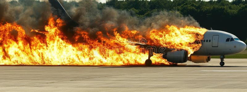 Plane Ignition: the Dramatic Scene of an Aircraft Catching Fire on the ...