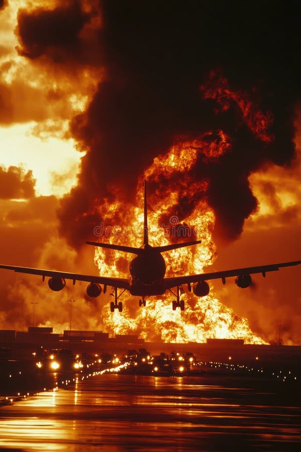 Plane Ignition: the Dramatic Scene of an Aircraft Catching Fire on the ...