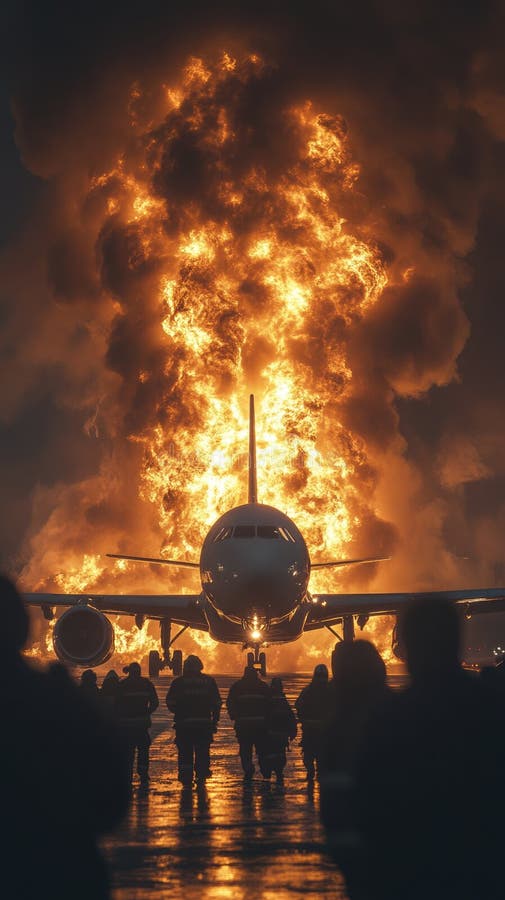 Plane Ignition: the Dramatic Scene of an Aircraft Catching Fire on the ...