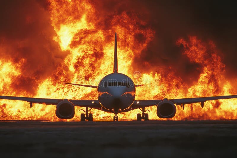 Plane Ignition: the Dramatic Scene of an Aircraft Catching Fire on the ...