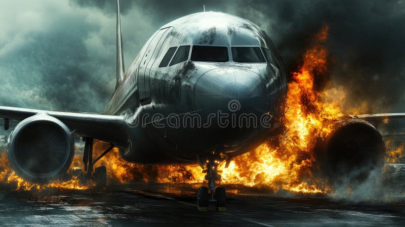 Plane Ignition: the Dramatic Scene of an Aircraft Catching Fire on the ...