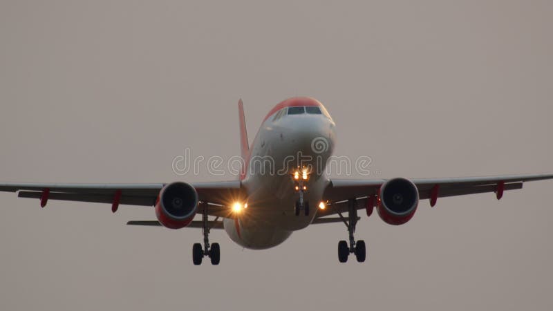 The Plane is Landing in Slow Motion Stock Footage - Video of aviation ...