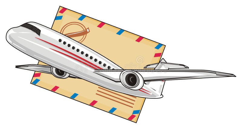 Airplane message card stock vector. Illustration of square - 19800188