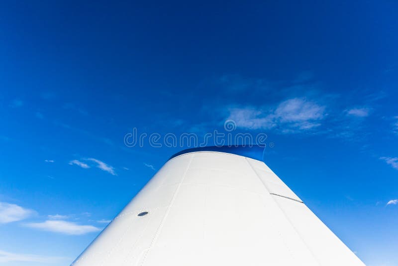 Plane Light Aircraft Wing Flying Blue Sky Stock Image - Image of flying ...