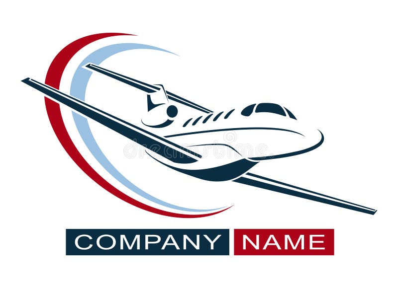 Plane Logo Design. Creative Vector Icon with Plane and Ellipse Shape ...