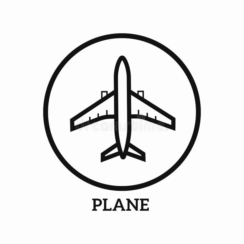 Plane logo design stock illustration. Illustration of drawing - 261947022