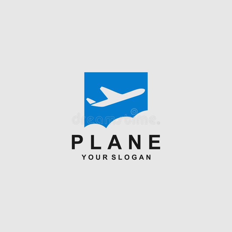 Plane logo template stock illustration. Illustration of brand - 166735535