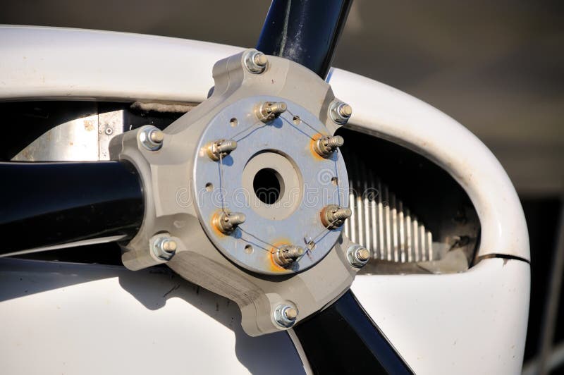 Plane Motor with Propeller stock image. Image of technology - 36938369