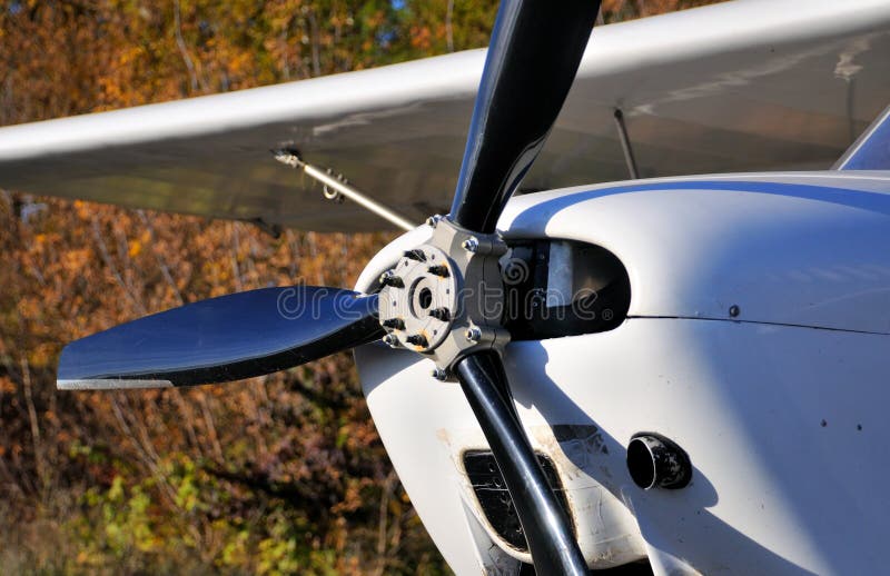 Plane Motor with Propeller stock image. Image of motor - 36938441